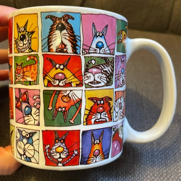 Vintage | Dining | Euc Hilarious Vintage Cartoon Cat Mug | Poshmark